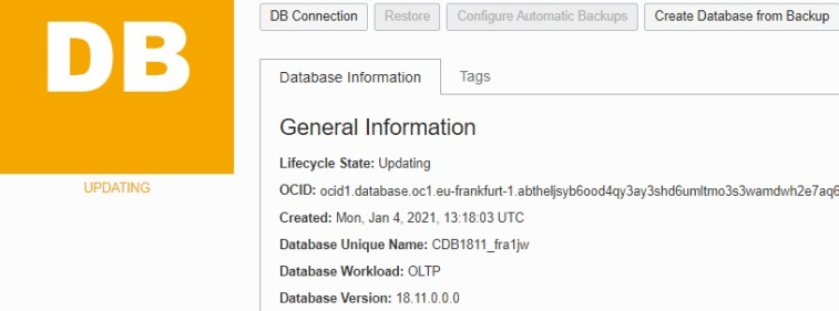 Automate Patching and Upgrade your Cloud Databases using OCI CLI – Database Heartbeat