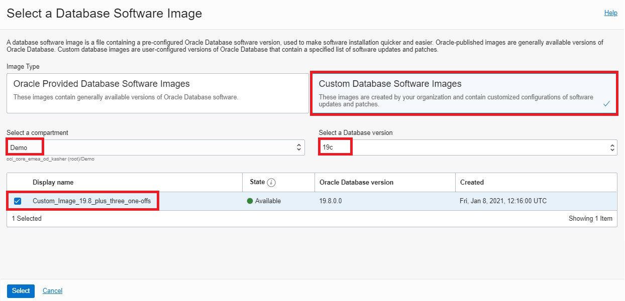 Using Custom Database Software Images to Create, Patch, and Upgrade ...