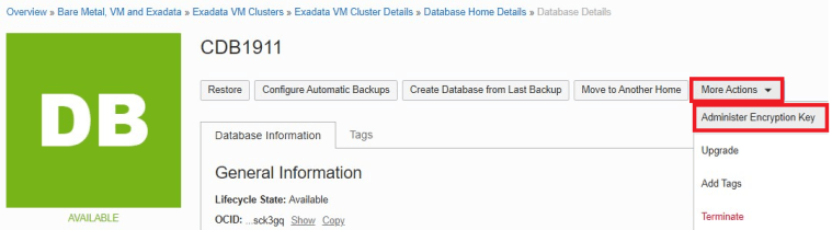 How to use Customer-Managed TDE Encryption Keys in Oracle Exadata Cloud Service – Database Heartbeat