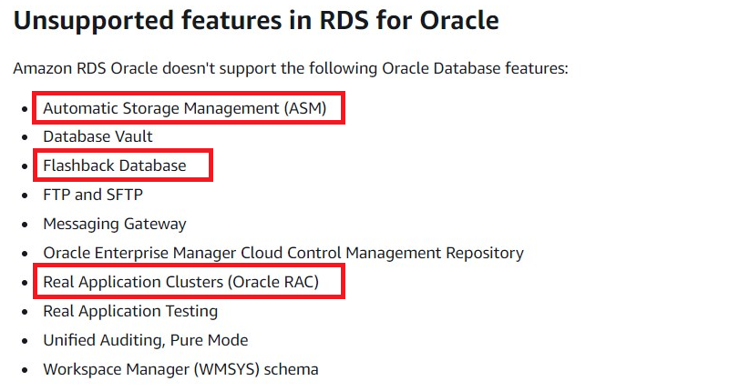 10+ Reasons why AWS RDS is not an option for Oracle Database High Availability – Database Heartbeat