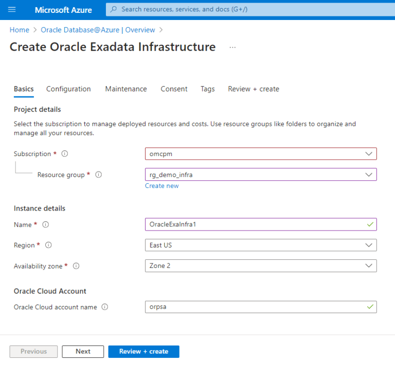 Create Your First Exadata and Oracle Database on Oracle Database@Azure ...
